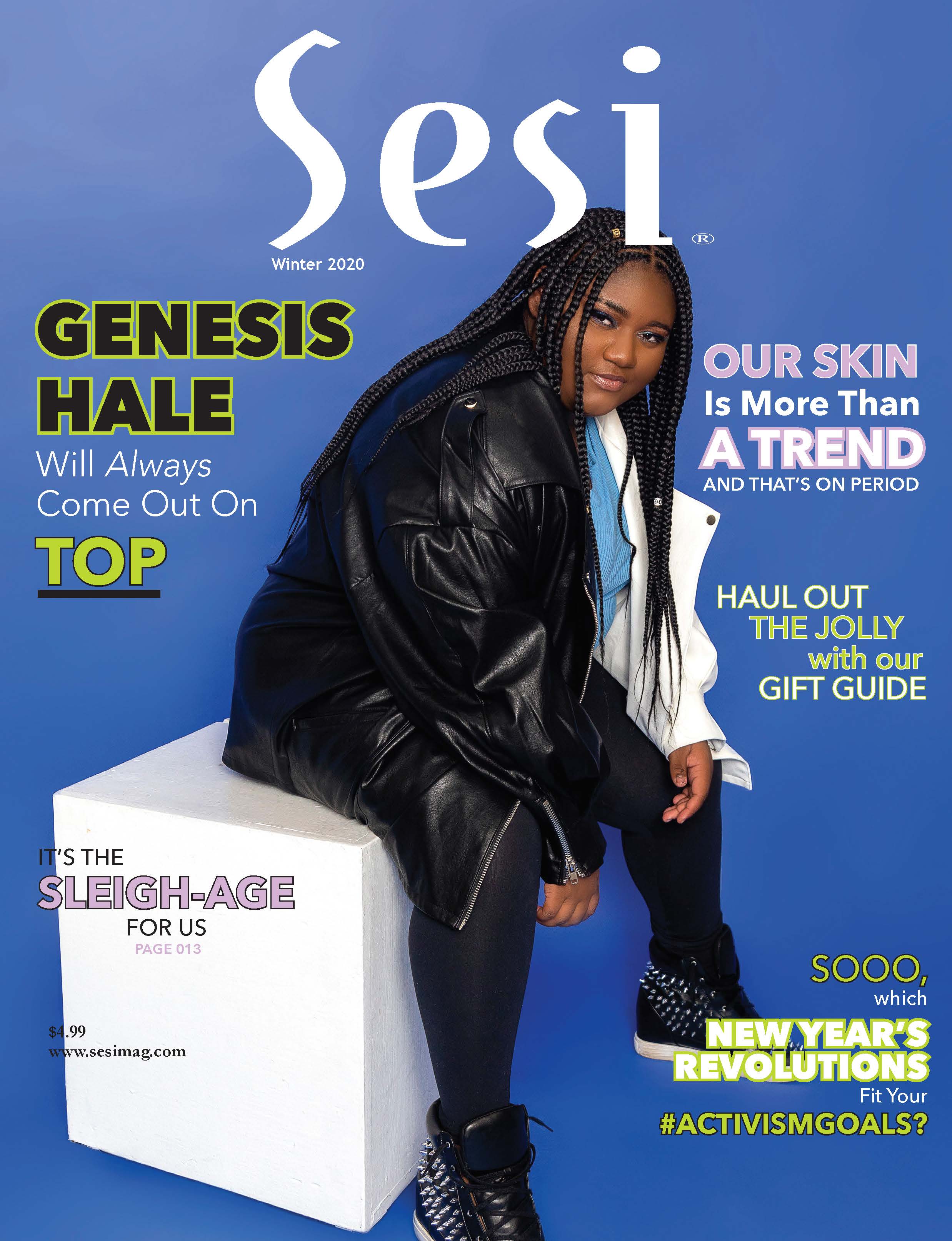 Genesis Hale on the Winter 2020 Cover of Sesi Magazine